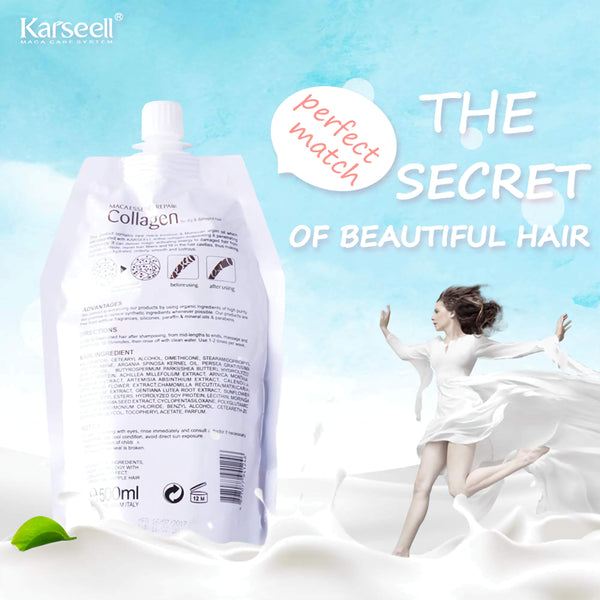 Karseell Collagen Hair Treatment 16.9 Oz 500ml Deep Repairs Conditione